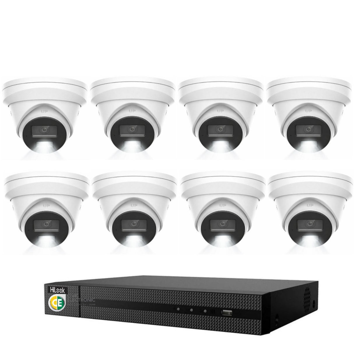 Hikvision HiLook 8MP 4K 16CH CCTV Kit - 8 AI Pro 8MP Smart Hybrid Light