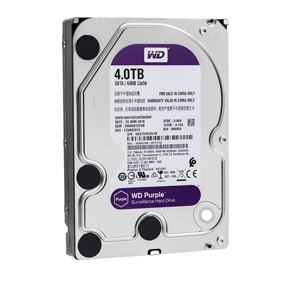 Western Digital WD Purple Surveillance Hard Drive for DVR/NVR 4TB ...